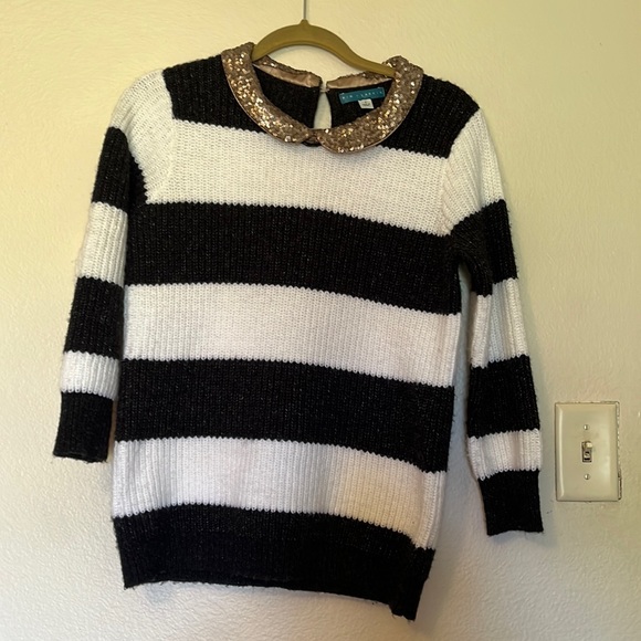Anthropologie | Sweaters | Pim And Larkin Striped Sweater With Sequins ...